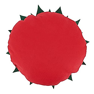 SARO LIFESTYLE Felt Poinsettia Throw Pillow with Poly Filling
