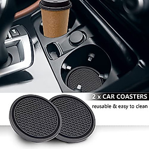 Car Cup Holder Phone Mount 2 in 1 Car Cup Holder Expander for Car Ultra Stability & 360°Rotation Cup Holder Extender with Adjustable Base Compatible with iPhone Samsung Galaxy All Smartphones