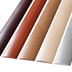 3.2ft Self Adhesive Laminate Flooring Threshold Transition Strip, Door StripThreshold Bars, PVC Flooring Edge Trim, Floor Joining Strip, Tile to Laminate Transition Strip (Color : Brown, Size : 40mm
