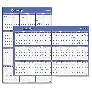 AT-A-GLANCE Vertical and Horizontal Erasable Yearly Wall Calendar 2015, 48 x 32 Inches (A1152)