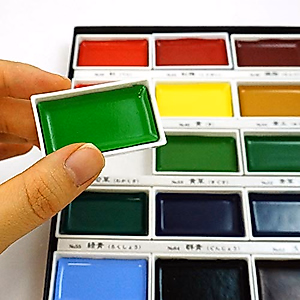Kuretake GANSAI TAMBI Watercolor Paint Set, 48 Colors, Professional-quality for artists and crafters, for kids, adult, Made in Japan