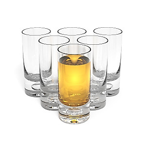 Badash Galaxy Crystal Shot Glasses - 4" Tall 3oz Lead-Free Glassware Set of 6