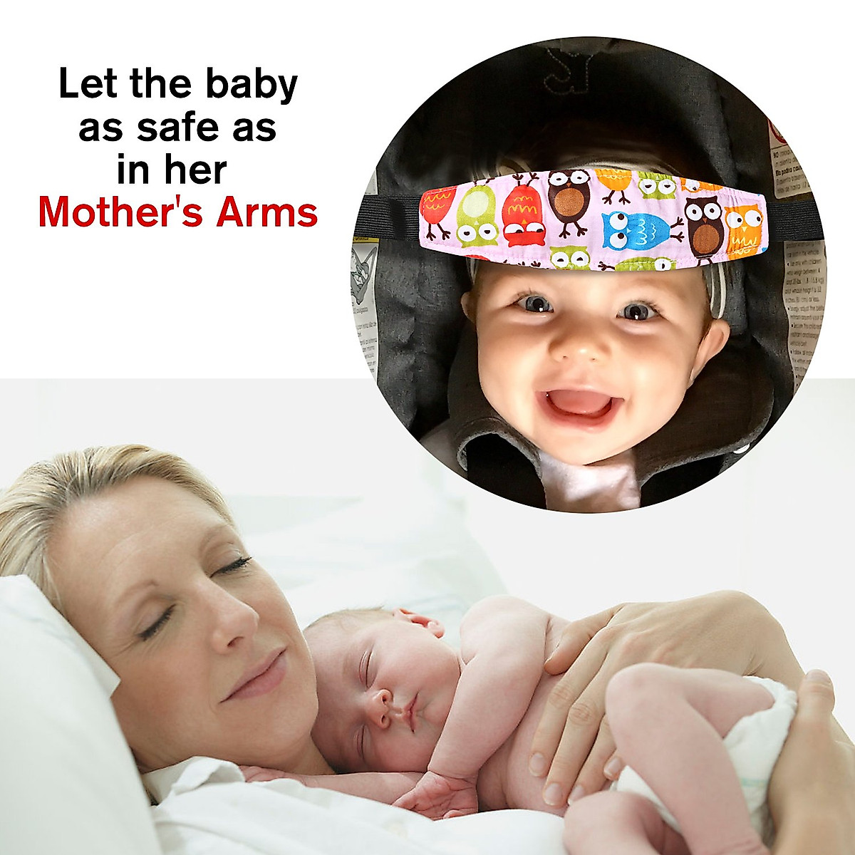 2 Packs Toddler Car Seat Neck Relief and Head Support, Pillow Support Head Band Easy Installation On Most Convertible Seats and Safety to Babies and Kids(Pink）