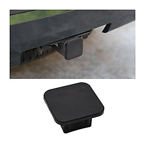 BESULEN Trailer Hitch Cover, Heavy Duty Trailer Rubber Hitch Cover Tube Cap, Car Pulling Hook Dust Plug Square Mouth Protector, Univeisal Vehicle Exterior Accessories for Most Cars