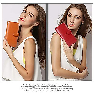 FFpaw Women Wristlet Wallet Large Capacity RFID Blocking PU Leather Clutch Wallet Travel Zipper Purse for Girls