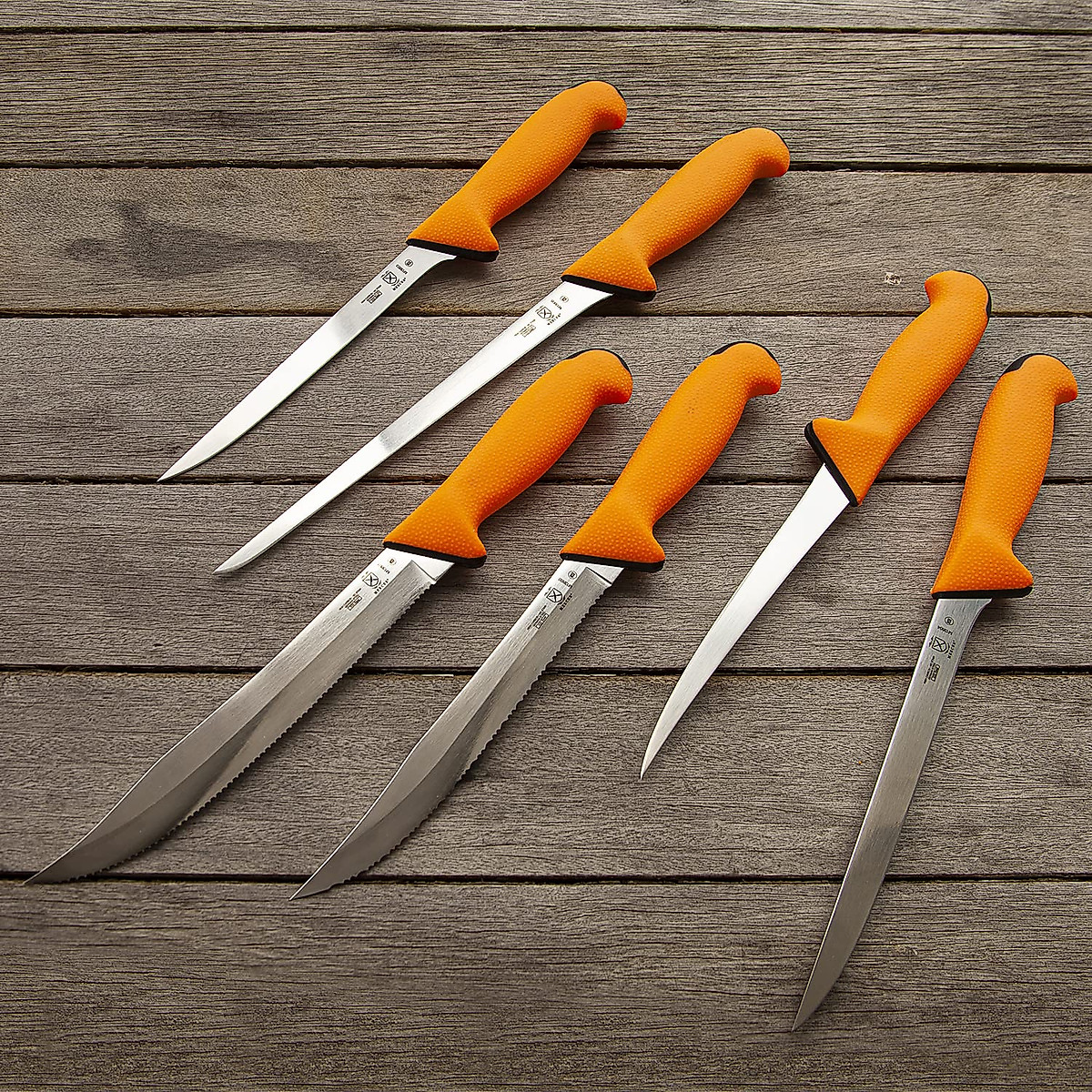 Mercer Culinary Mercer Sport Knife, 9" Utility Fishing Slicer, Scalloped, Orange M13801, One Size, Multi