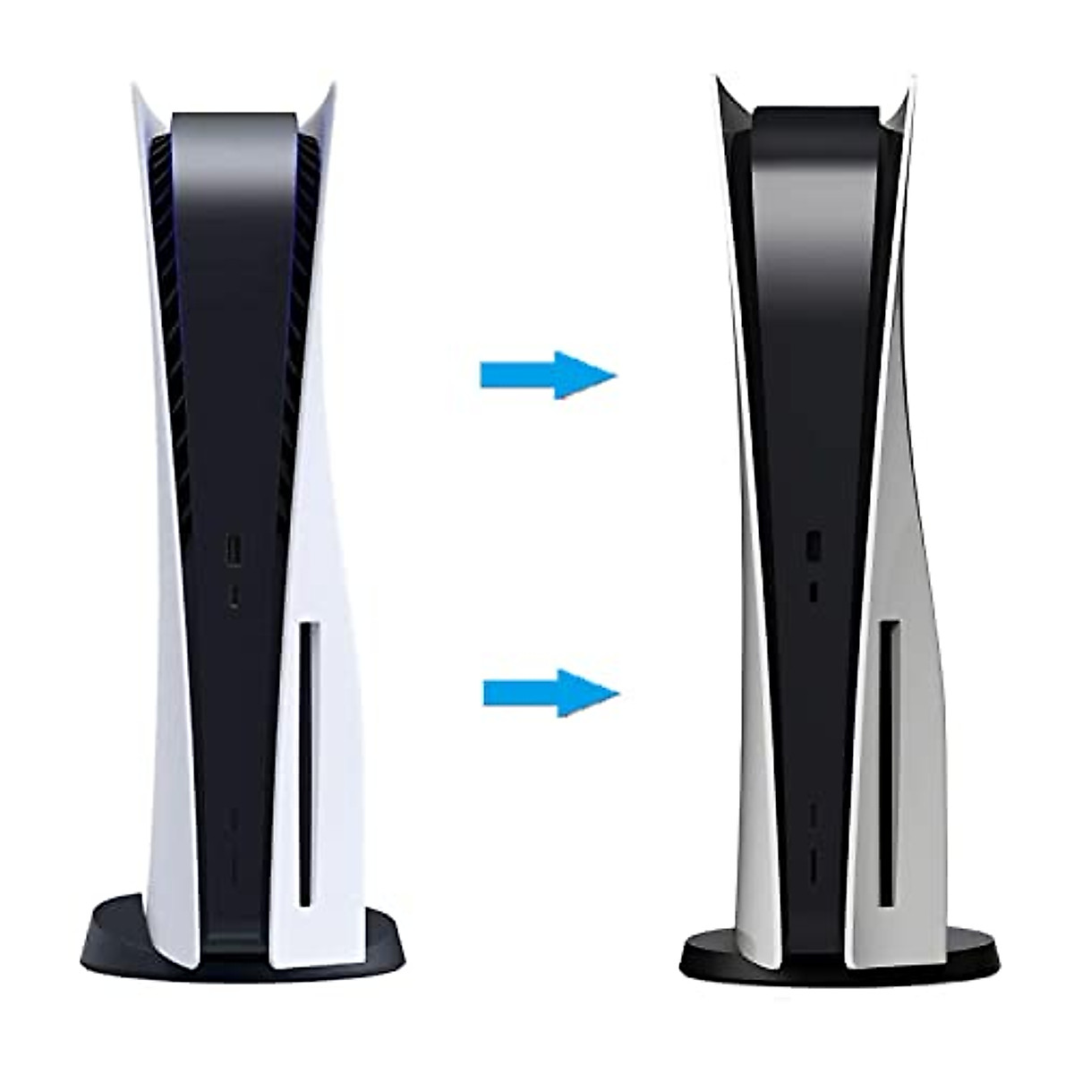 Disc Edition Face Plates Cover Skins Shell Panels for PS5 Console, Accessories for Playstation 5 Protective Shell Replacement Faceplate (Grey)