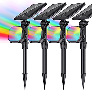 JSOT Solar Lights Outdoor, Spot Lights, Solar Powered Spotlight Waterproof Green Lights Solar Spotlights for Garden Yard Pathway Landscape Lighting