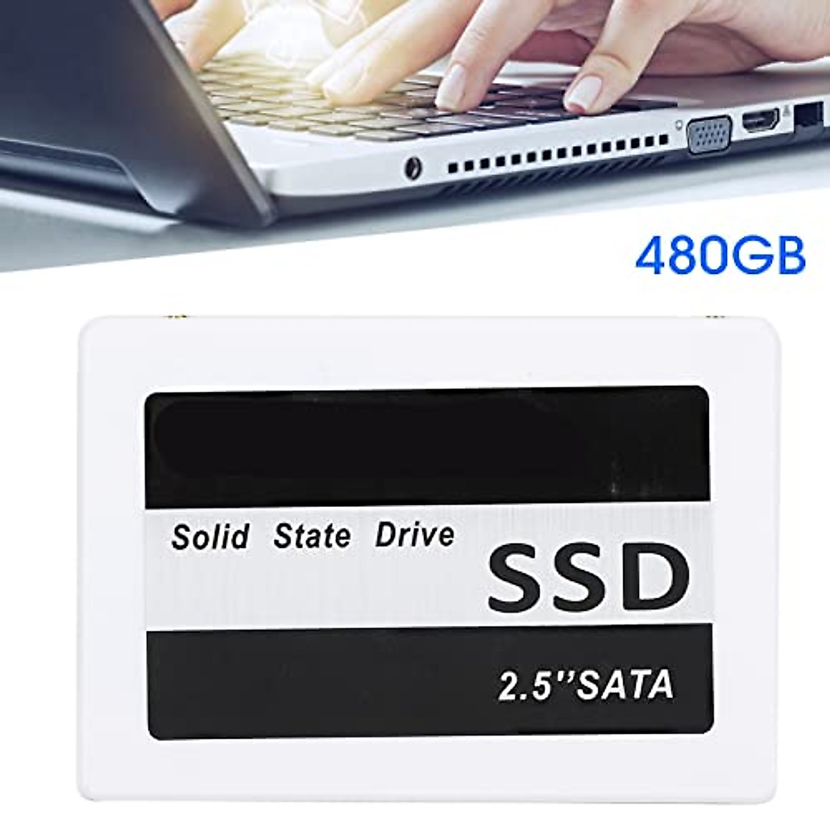 Solid State Hard Disk, Photo Storage Large Capacity Professional SATA3.0 SSD Compact for Office Worker for Laptop Desktop Computer(#5)