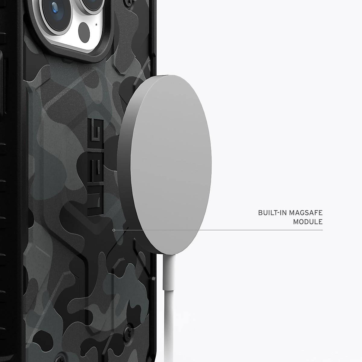 URBAN ARMOR GEAR UAG Case [Updated Ver] Compatible with iPhone 15 Pro Max Case 6.7" Pathfinder SE Midnight Camo Built-in Magnet Compatible with MagSafe Charging Rugged MIL-STD Protective Cover