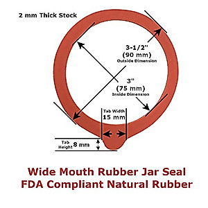 Viceroy Rubber & Plastics Rubber Rings For Wide Mouth Canning Jar, 12-Pk.