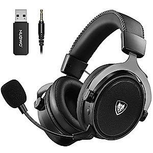 NUBWO Wireless Gaming Headset,2.4GHz & Bluetooth 5.3 Technology with Noise-Canceling Microphone, Stereo Sound, Compatible with PC,PS5,PS4, Mac, Nintendo Switch, 3.5mm Wired Mode for Xbox Series -BLACK