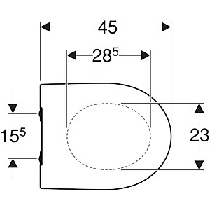 Geberit K13689 iCon Toilet Seat Slim Design with Soft-Close Mechanism and Quick Release White