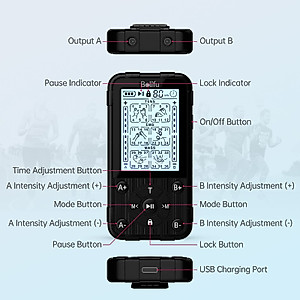 Belifu 3-in-1 36 Modes TENS EMS Unit, Muscle Stimulator TENS Machine for Pain Relief, Dual Channel Electronic Pulse Massager Muscle Massager for Lower Back Neck Shoulder Pain Relief with 10 Pads