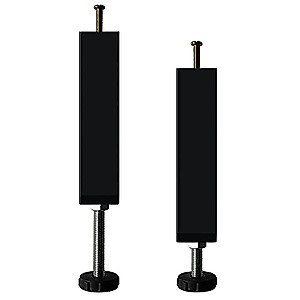 Metal Furniture Support Legs Adjustable Height Heavy Duty Bed Center Frame Slat feet risers for Queen/King Platform Bed Frame Replacement Parts 2PS (5.9" to 8.6")