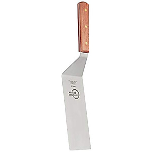 Mercer Culinary Praxis Rosewood Handle Square Edge Turner, 8 Inch x 3 Inch,Brown