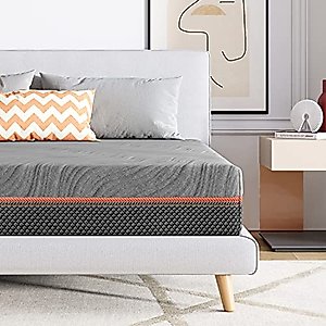 Sweetnight King Size Mattress, 10 Inch Memory Foam King Mattress with Three Firmness Levels in One Mattress, Infused Gel for Cool Sleep, King Foam Mattress in a Box,Grey