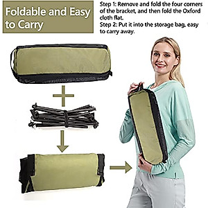 Zide Folding Camping Chairs Portable Lightweight Aluminum Alloy Bracket Moon Chair Comfortable Oxford Fabric for Outdoor Hiking Picnic Backpacking Mesh Chair