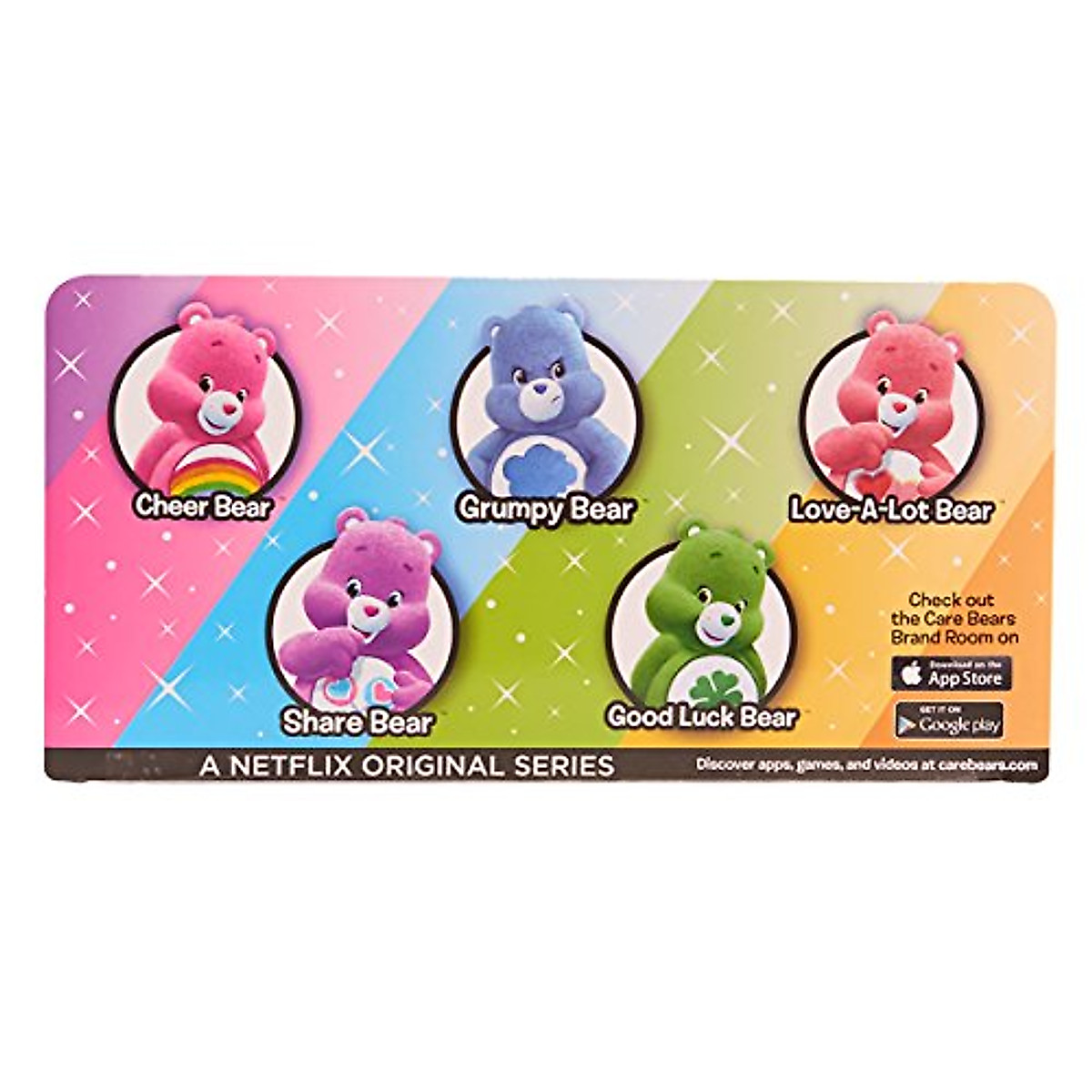 Just Play Care Bears Glitter Fun Figure Set (5 Pack)