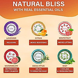 Shower Steamers Aromatherapy Gifts for Women - Variety Pack of 6 Shower Bombs with Natural Essential Oils, Self Care & Relaxation, Mothers Day Gifts for Mom, Birthday Gifts for Women, Gifts for Her