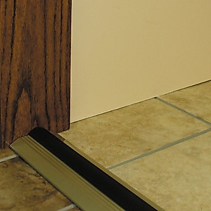 M-D Building Products 49004 3-3/4-by-3/4-by-36-Inch Deluxe Low Threshold with Vinyl Seal, Satin Nickel Finish