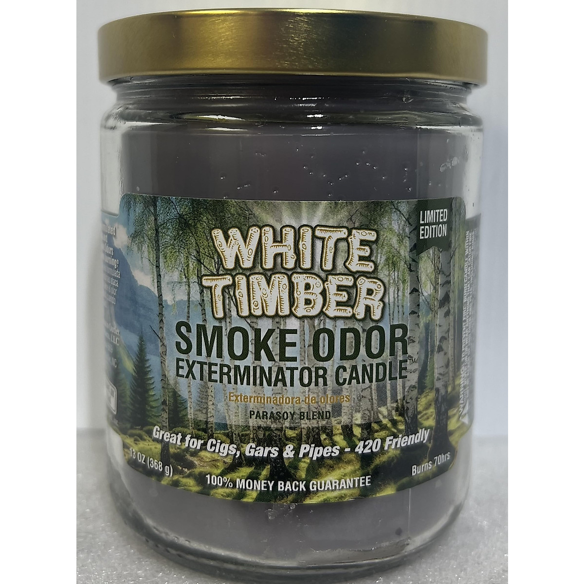 Smoke Odor Exterminator 13 oz Jar Candle,White Timber, (1) Candle.
