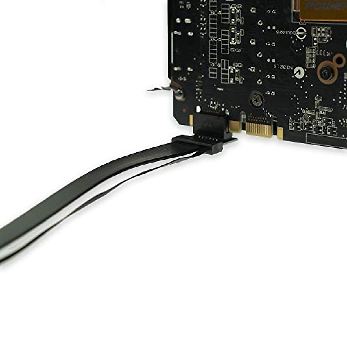 LINKUP - Flexible SLI Bridge GPU Cable Extreme High-Speed Technology Premium Shielding 85 ohm Design for NVIDIA GPUs Graphic Cards┃NOT Compatible with AMD or RTX 2000/3000 GPU - [6 cm]