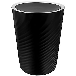 ABOOFAN Trash Can with Swing Lid 10L Plastic Wastebasket Garbage Container Waste Bin for Kitchen Bathroom Bedroom Office Under Desk