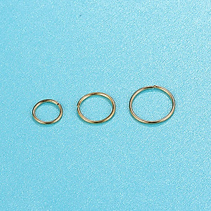 BodyAce 12pcs 20g Gold Nose Ring Hoop Nose Studs for Men Women Nose Piercing Jewelry Diamond Septum Ring Nose Bones/L Shaped/Nose Screw Sets Stainless Steel Nostril Studs (Gold)