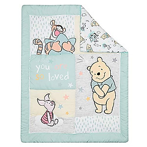 Lambs & Ivy Disney Baby Winnie The Pooh Hugs 3-Piece Nursery Crib Bedding Set
