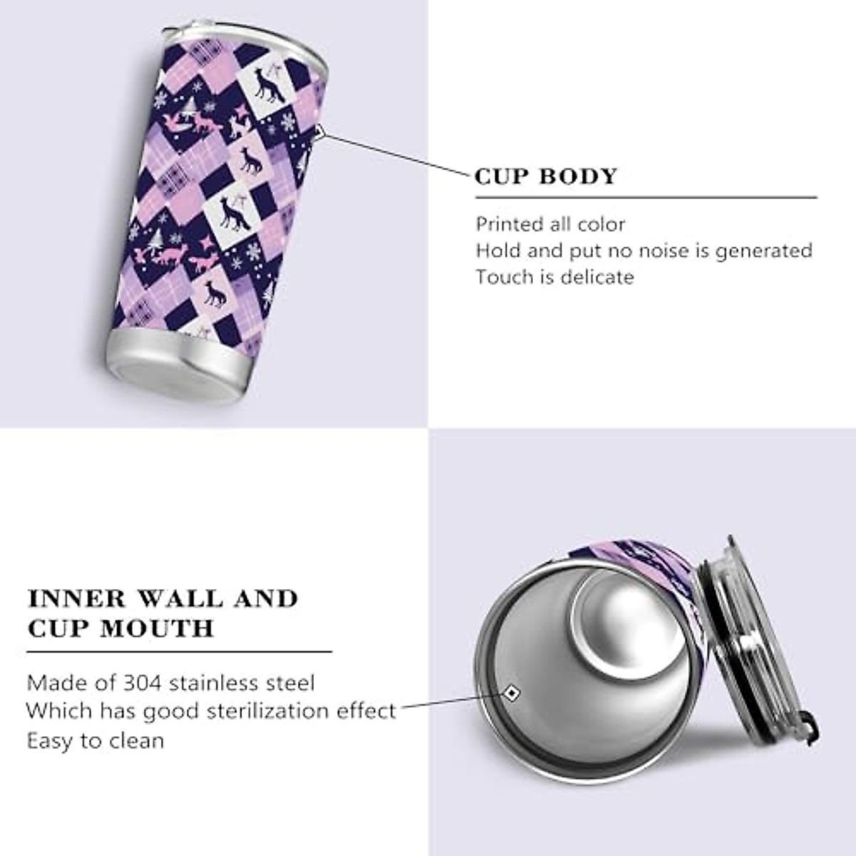 Purple Foxes Peach Stainless Steel coffee cup with Lid and Straw coffee mug fits in car for hot and cold drinks reusable coffee tumbler 20 OZ