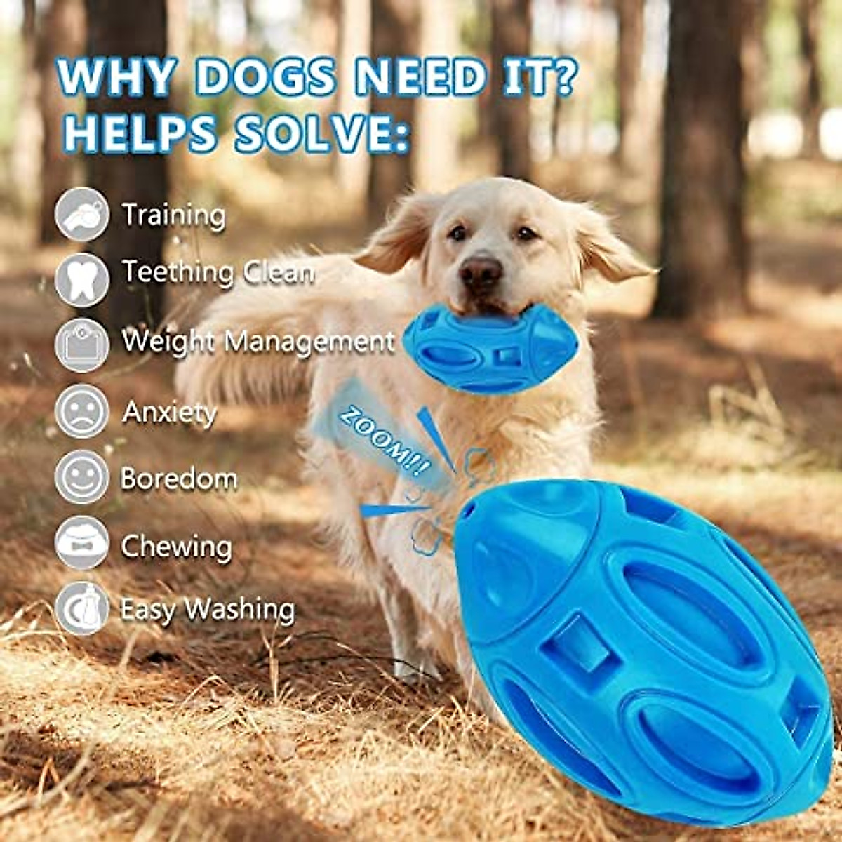 WAPYPAW Dog Fetch Toy - Fetch Toys for moderately Aggressive chewers Durable & Tough Squeaky Dog Toys Dog Teething Toys Large & Medium Dogs Breed