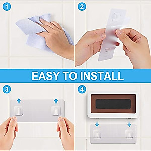 KUNSLUCK Shower Phone Holder Waterproof, Anti-Fog Touch Screen Shower Phone Case, Wall Mount Phone Holder for Shower Bathroom Mirror Bathtub, Compatible with 4.7"-6.8" Mobile Phones