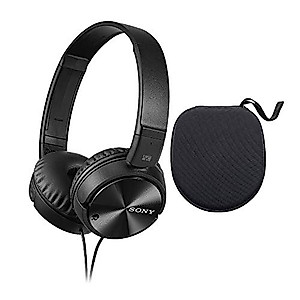 Sony ZX110NC Noise Cancelling Headphones Bundle with Protective Headphone Case (2 Items)