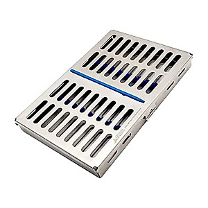 ARTMAN Instrument Cassette Rack for 5,7,10 & 20 Instruments Box Dental Instruments Organizer (for 10 Instruments)