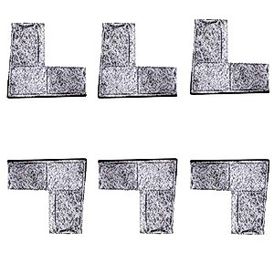 AQUANEAT 6 Pack Replacement Activated Carbon Cartridges, Low Water Level Filter, Small Turtle Tank Filter, Hermit Crab Filter, Submersible Aquatic Reptile Terrarium Filter, up to 3 Gallon