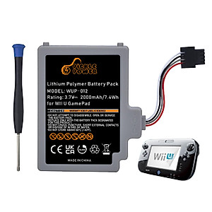 Pickle Power Wii U Gamepad Battery WUP-012 WUP-010 Rechargeable Battery Pack for Nintendo Wii U Gamepad