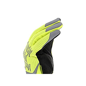 Mechanix Wear: Hi-Viz FastFit Work Gloves with Secure Fit Elastic Cuff, Reflective and High Visibility, Touchscreen Capable, Safety Gloves for Men, Multi-Purpose Use (Fluorescent Yellow, Medium)