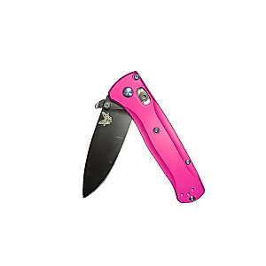 Hot Pink, Smooth, Billet Aluminum, Full Size Bugout, Gift for dad, Everyday Carry Knife Scales