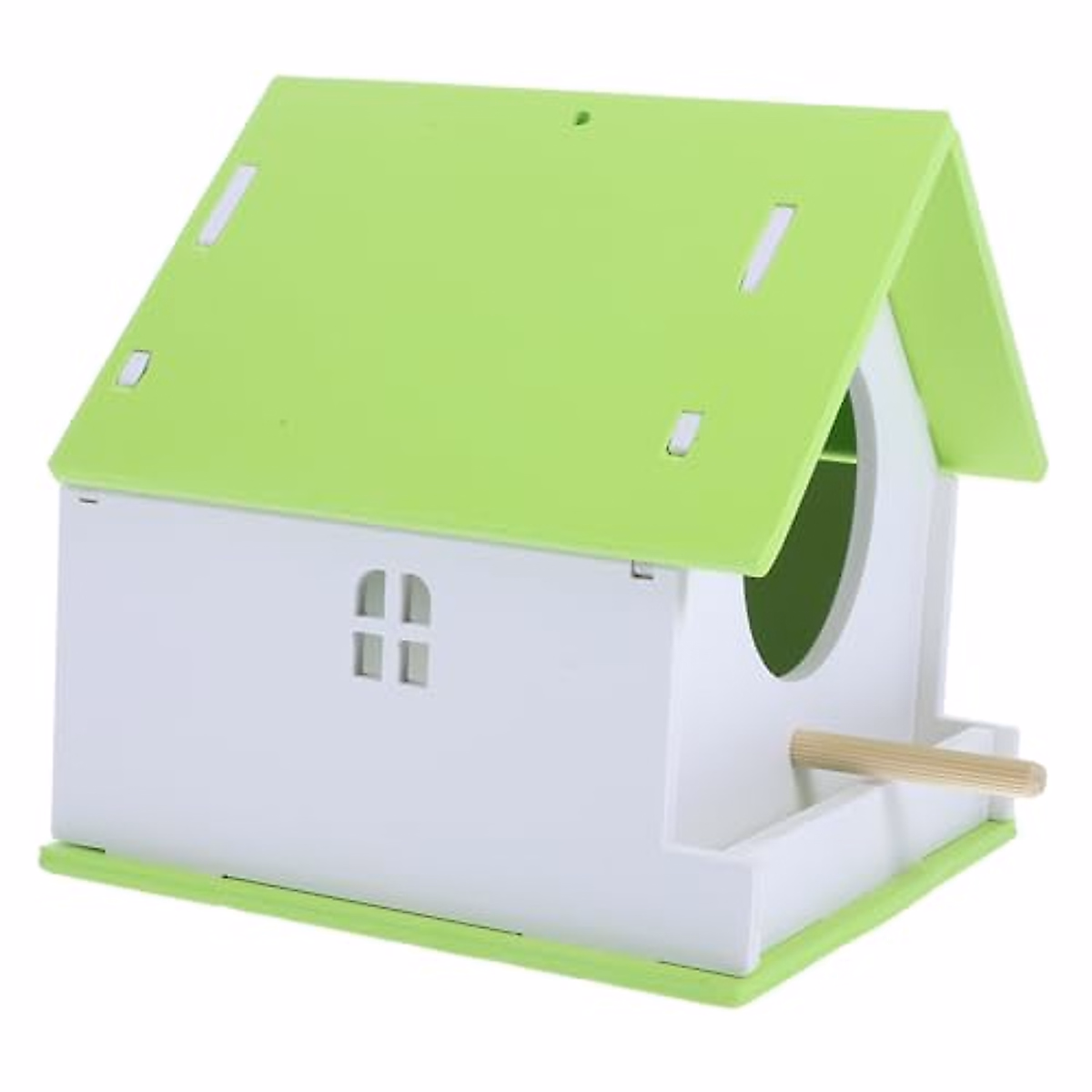 Parliky Birds Supplies Cage Cups for Chickens Bird Breeding House Bird Incubation Bird Cage Budgie Warm Bird Nest Bird Incubator Parrot Nest Bird Hideout Bird Feeder House Green Wooden