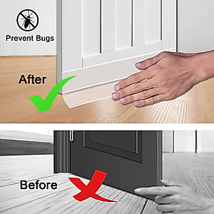 Weather Stripping Door Seal Strip, Ablink Adhesive Door Sealing Strip for Doors and Windows Gaps, Silicone Door Sealing Sticker Door Draft Stopper, 25mm