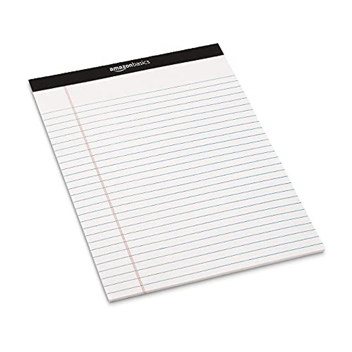 Amazon Basics Wide Ruled 8.5 x 11.75-Inch Lined Writing Note Pads - 12-Pack (50-sheet), White