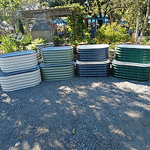 Vego garden Cascading Raised Garden Planter Box Outdoor Metal Galvanized Gardening Bed for Vegetables Herb & Flower, Modern Gray