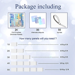 Ayfjovs 24 PCS Iridescent Silver Shimmer Wall Backdrop Sequin Shimmer Wall Panels Backdrop for Party Decoration Birthday Wedding & Engagement Anniversary Home Decor