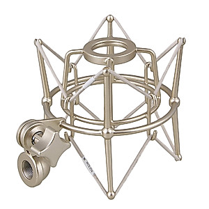 Lovermusic Silver Hole Dia 1.18inch Metal Cylinder Microphone Shock Mount Stand Replacement for Newman U87 Microphone