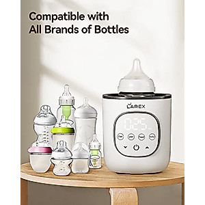 Bottle Warmer, Fast Baby Bottle Warmer for Breastmilk and Formula, with Timer and Accurate Temp Control, 8-in-1 Baby Milk Warmer BPA Free with Digital Display, Bottle Warmers for All Bottles