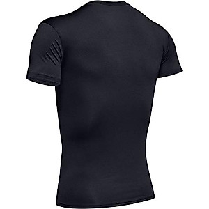 Under Armour mens Heatgear Tactical Compression Short-sleeve T-shirt , Black (001)/Clear , Large