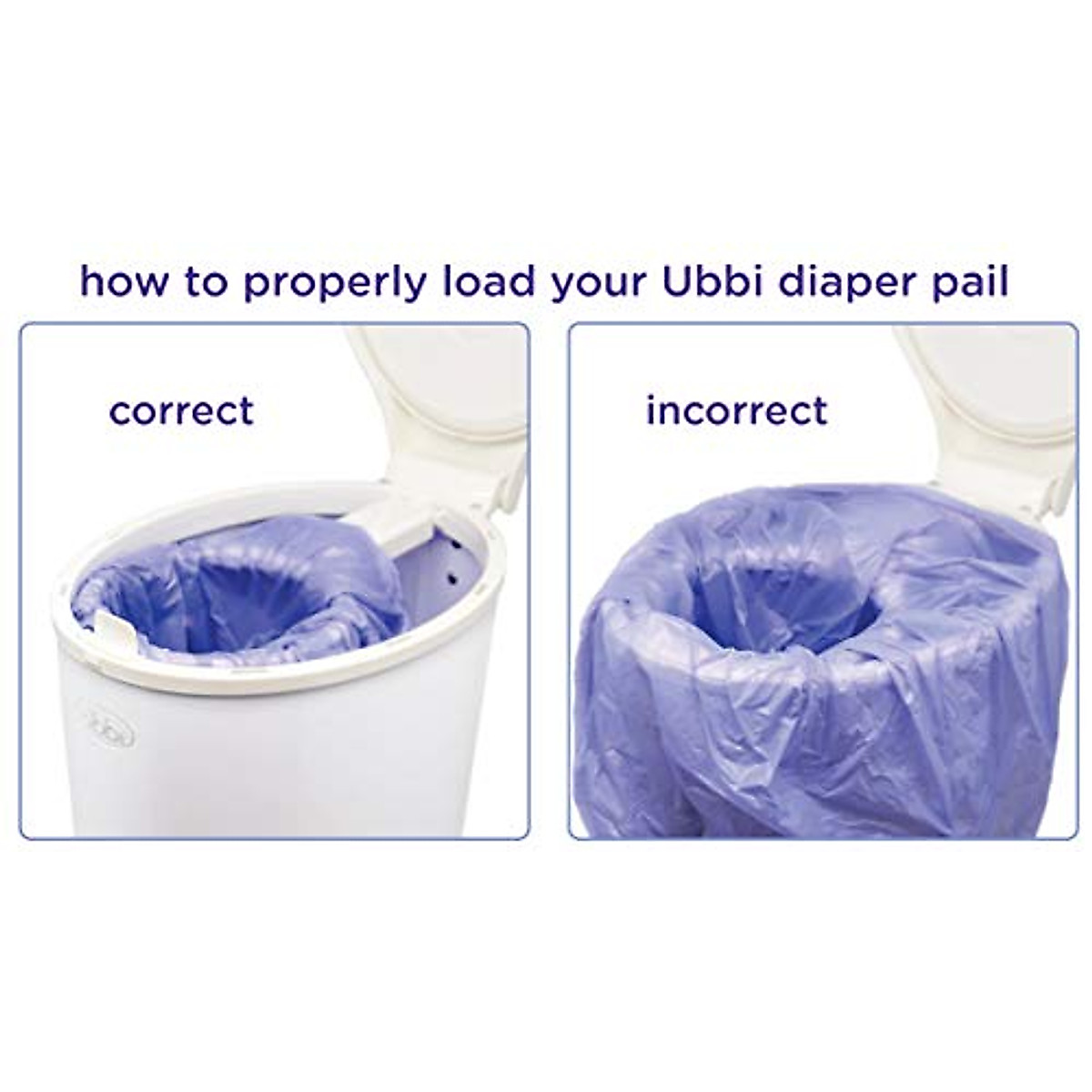 Ubbi Steel Odor Locking Diaper Pail + Disposable Pail Bags Value Pack