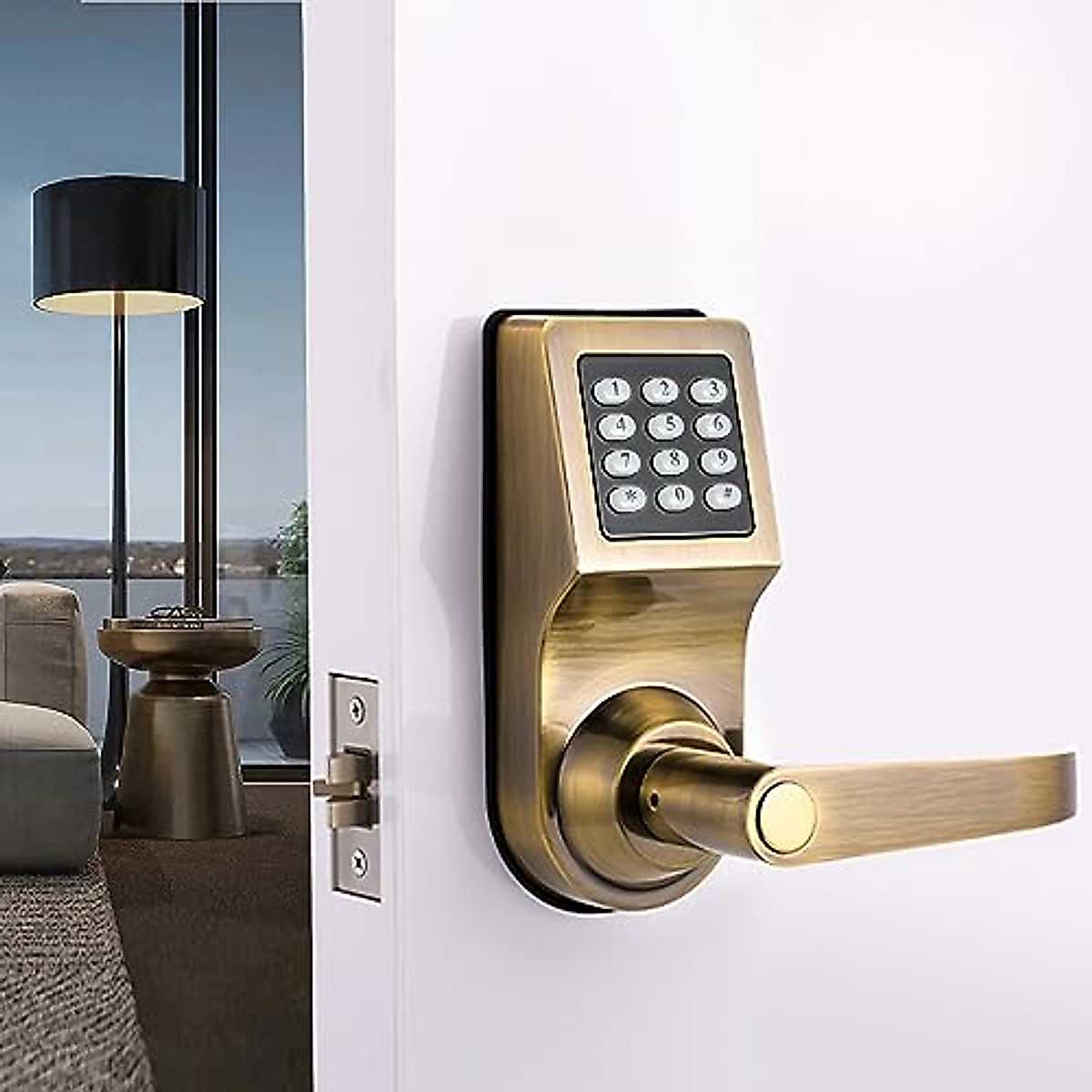 GOODUM Door Locks with Handle, keyless Door Locks, biometric Locks, Numerical keypad Door Locks, keypad Locks with Handle