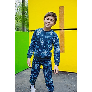 Jurassic World Infant Baby Boys Fleece Pullover Sweatshirt & Pants Green/Grey 18 Months